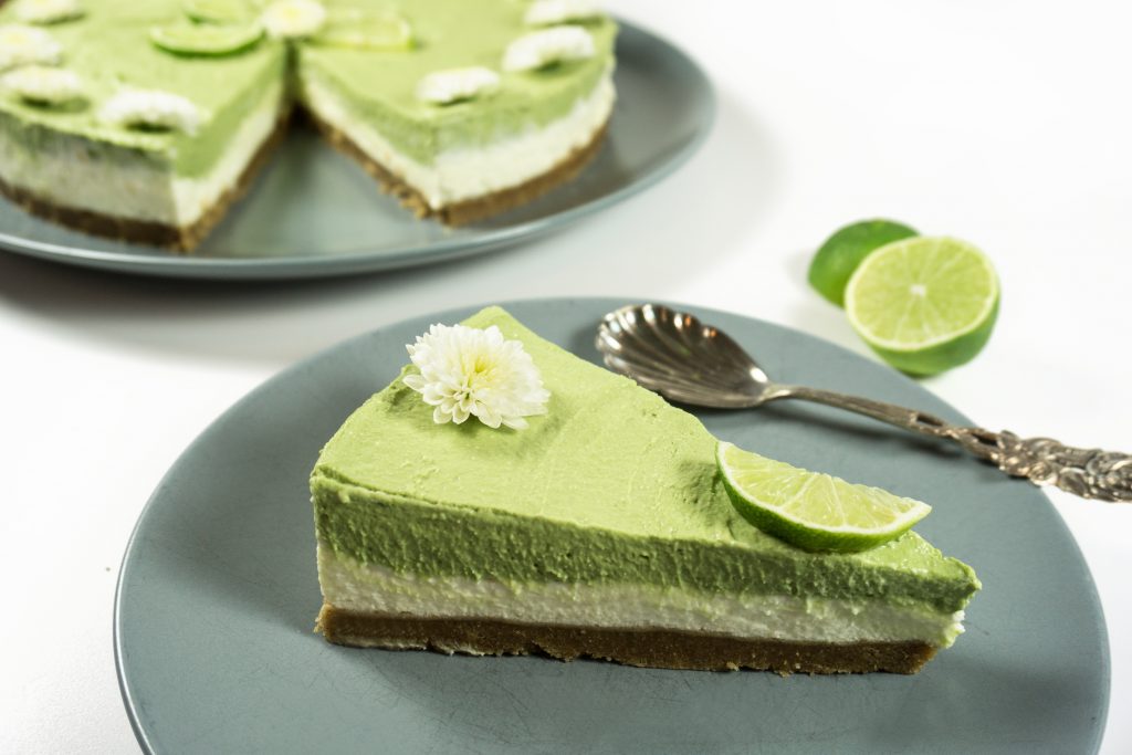 Matcha-Cheescake mit Limetten - Eine Portion Glück